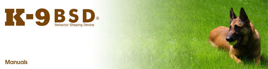 Dog Training with the K-9 Behavior Shaping Device